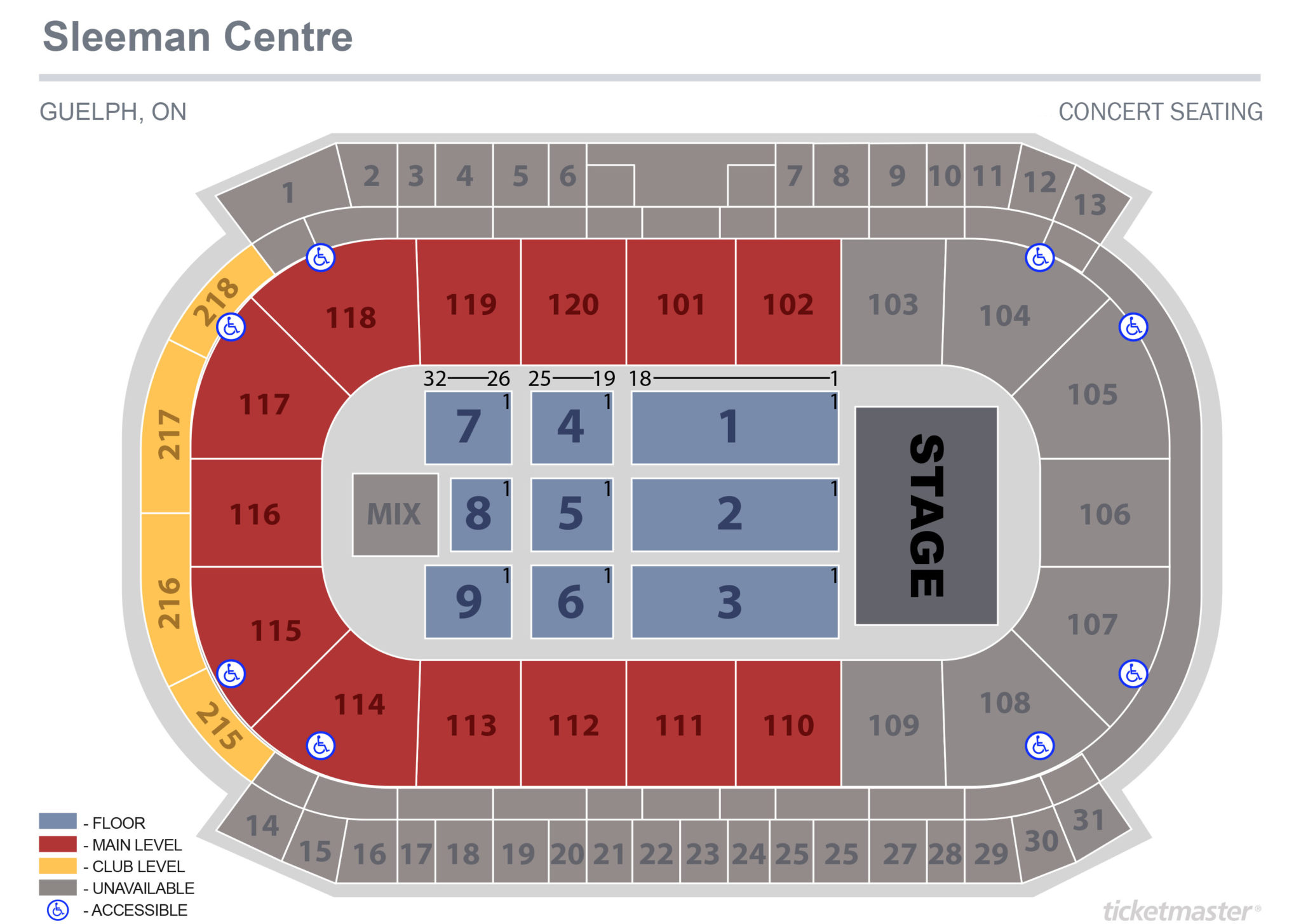 Special event seating charts - Sleeman CentreSleeman Centre
