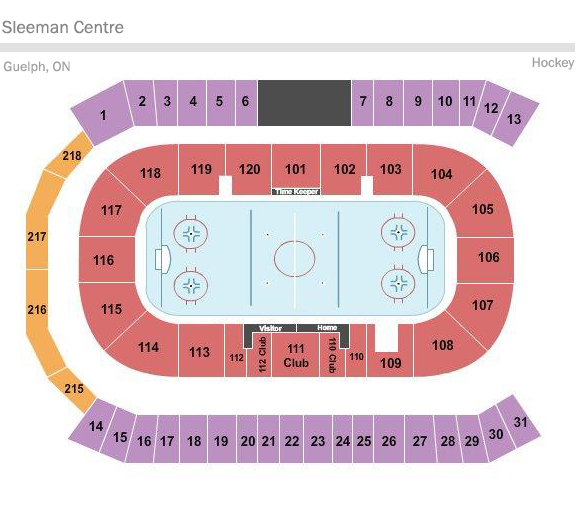 Special event seating charts - Sleeman CentreSleeman Centre